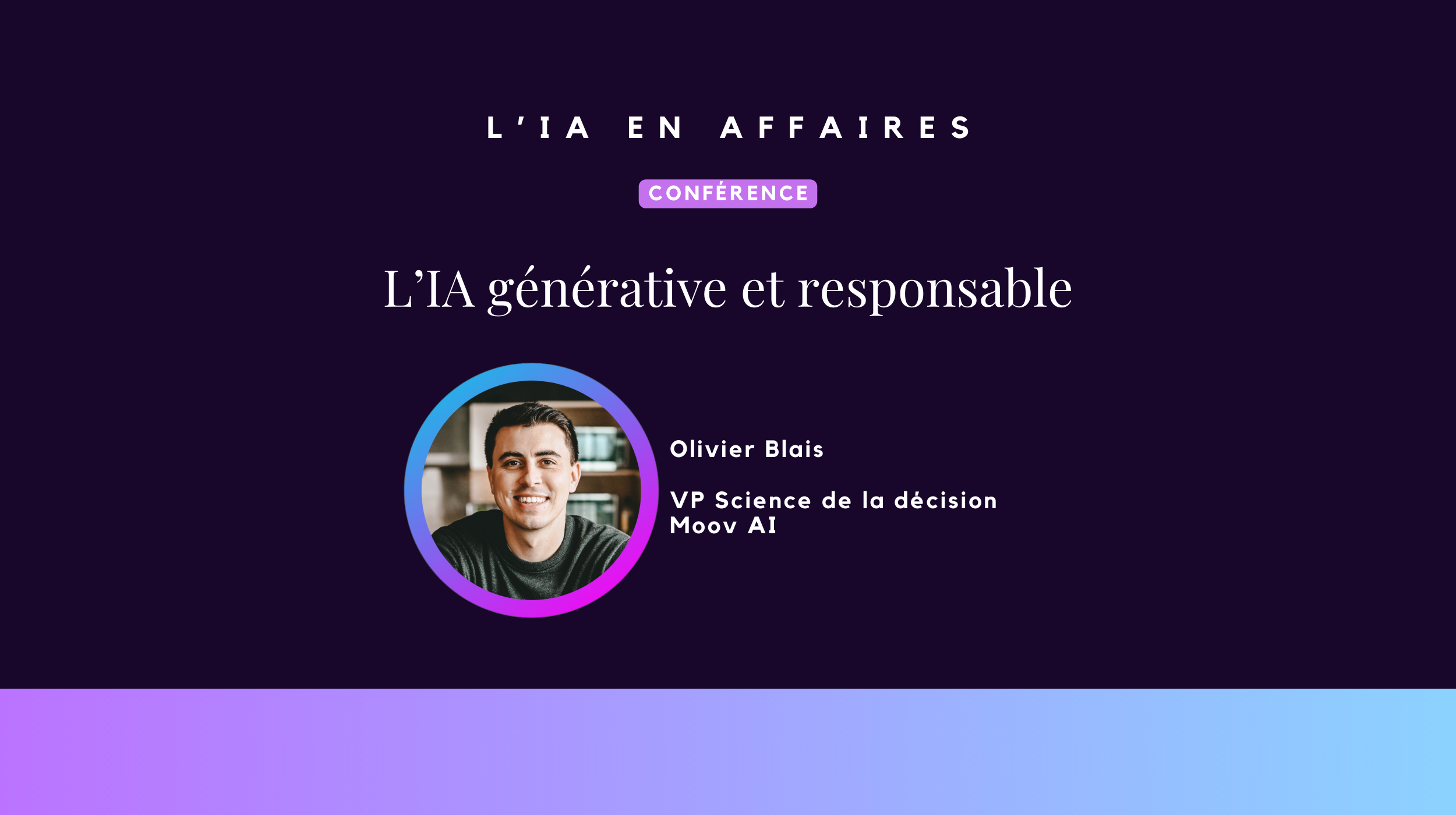 IA en Affaires - L'IA générative et responsable